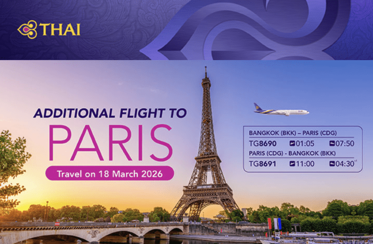 THAI adds round-trip Paris repatriation flight - TTR Weekly